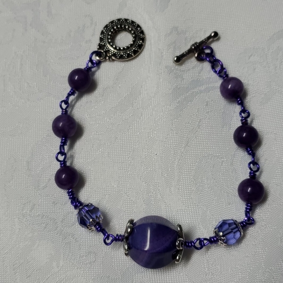 J & R Gems & Jewelry! | Jewelry | Purple Gemstone Bracelet | Poshmark
